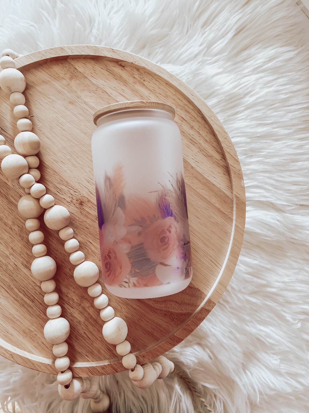 Pink Pampas Grass Soda Can Cup, Valentines Day, Iced Coffee Cup ...