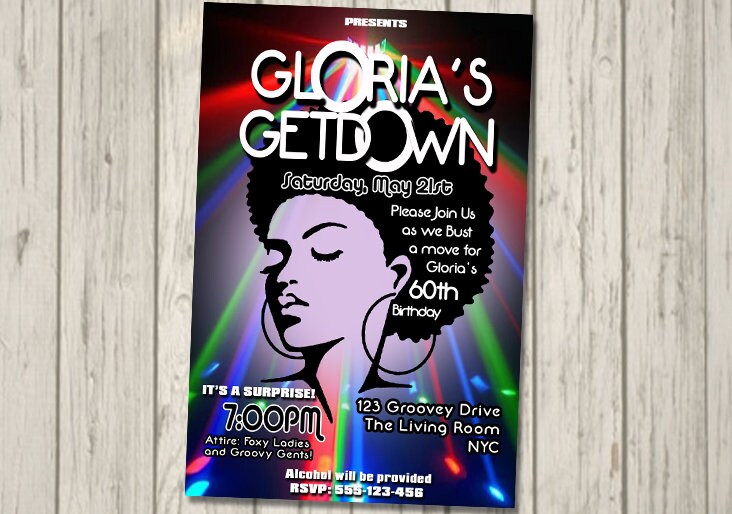 70s Soul Train Disco Dance Party Invitation 60's 70's Party Birthday ...