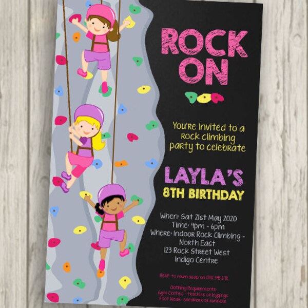 Rock Climbing Party - Etsy