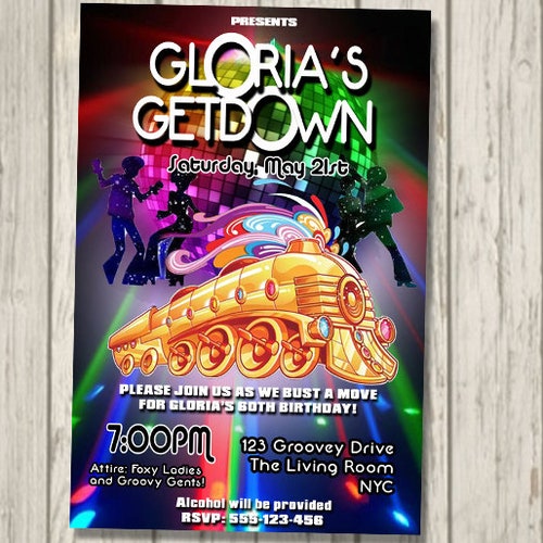 60s 70s Soul Train Disco Dance Party Invitation 60's | Etsy