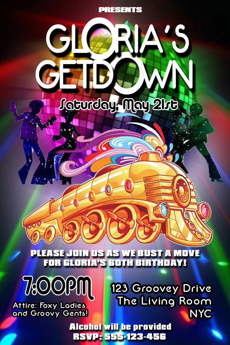 60s 70s Soul Train Disco Dance Party Invitation 60's | Etsy