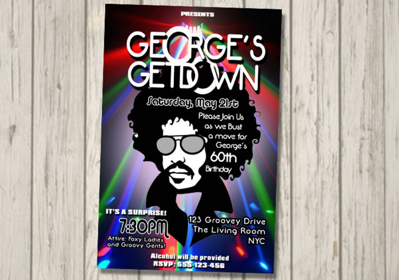 70s Soul Train Disco Dance Party Mens Invitation 60's 70's Party ...