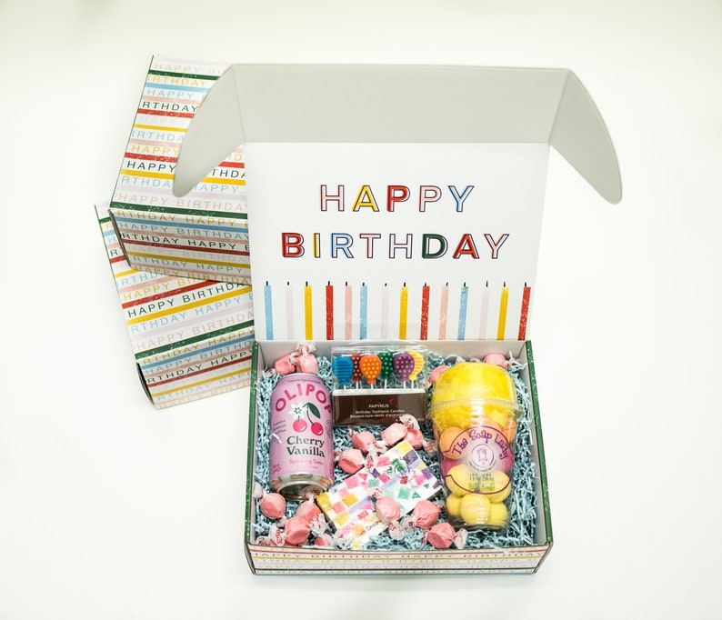 3 Shipping Boxes Happy Birthday Candles/mailing Box/shipping | Etsy