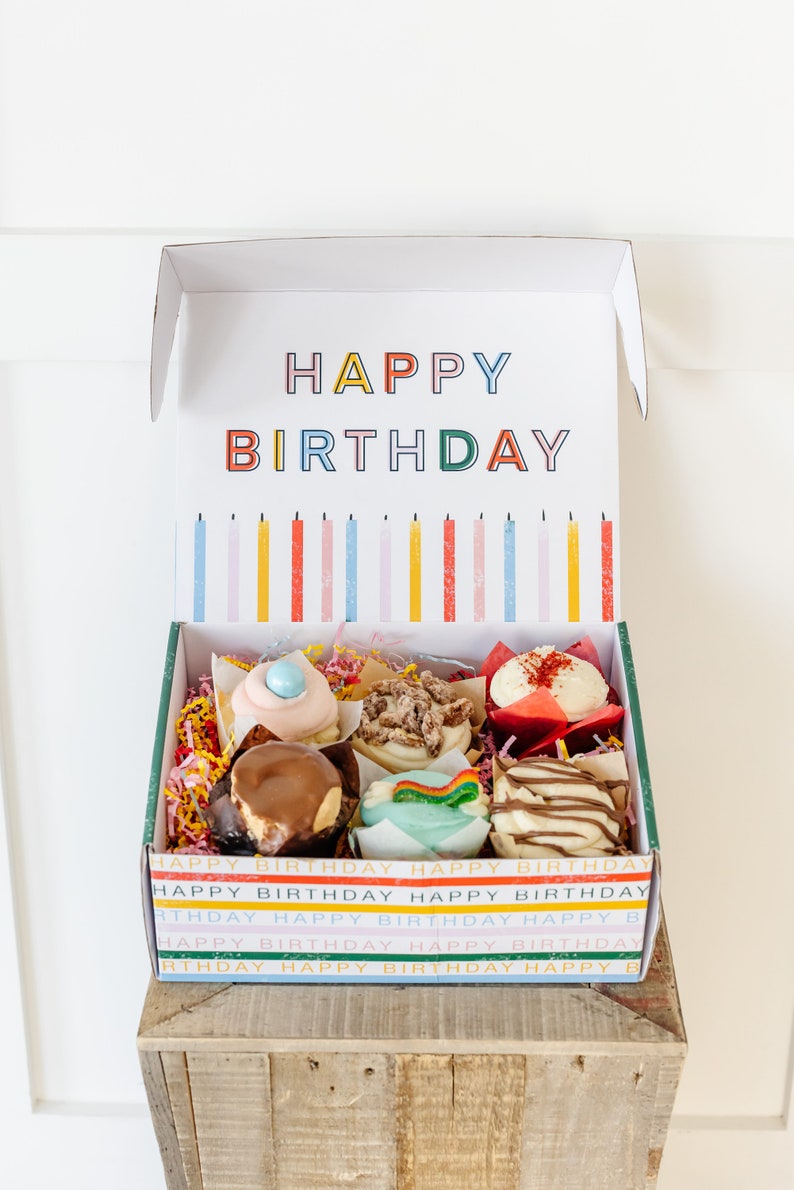 3 Shipping Boxes Happy Birthday Candles/mailing Box/shipping | Etsy