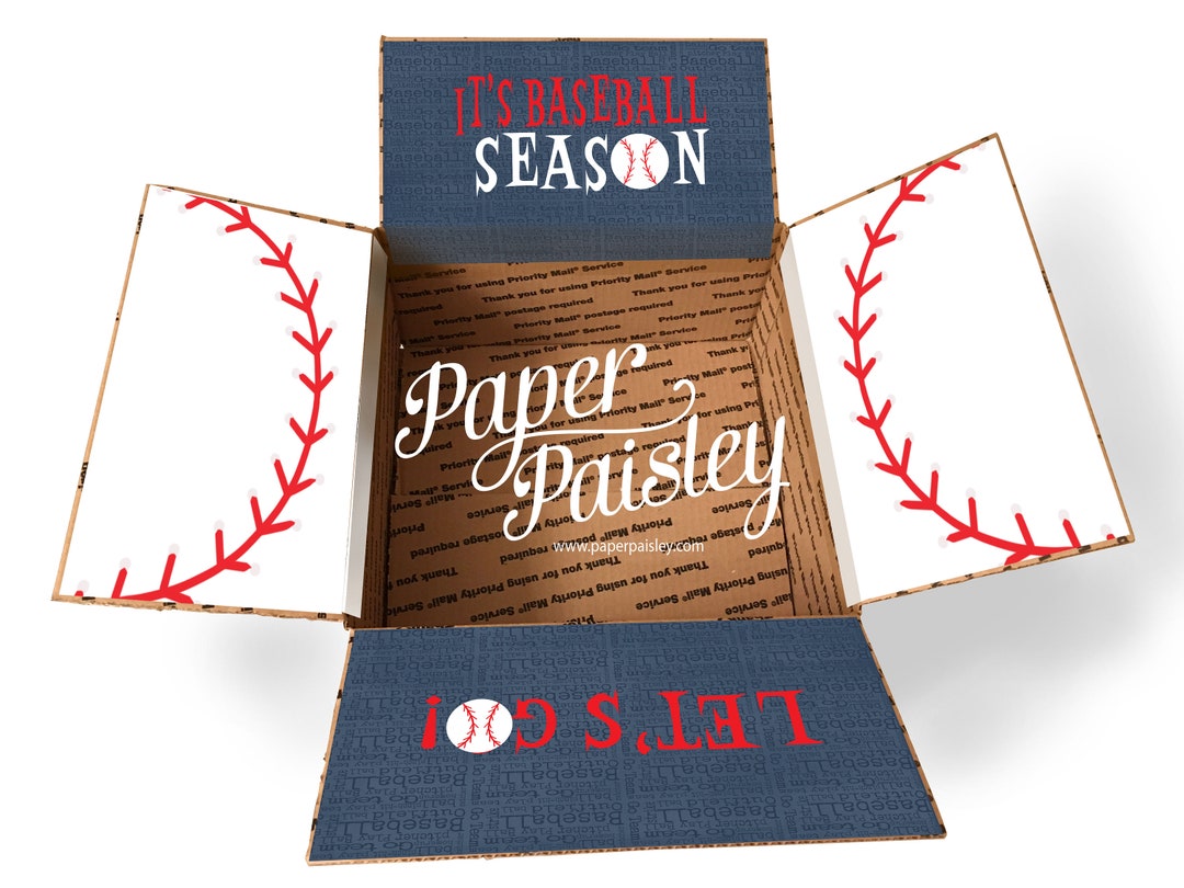 Baseball Season Care Package Sticker Kit: USPS Box Flaps - Etsy