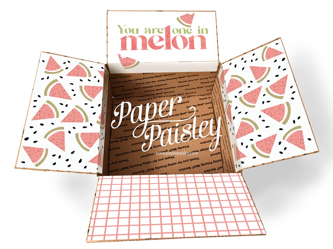 Care Package Sticker Kit: One in a Melon Box Flap Decor - Etsy