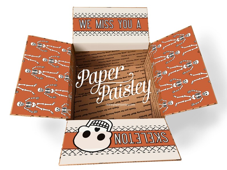Care Package Sticker Kit We Miss You a Skeleton/halloween - Etsy