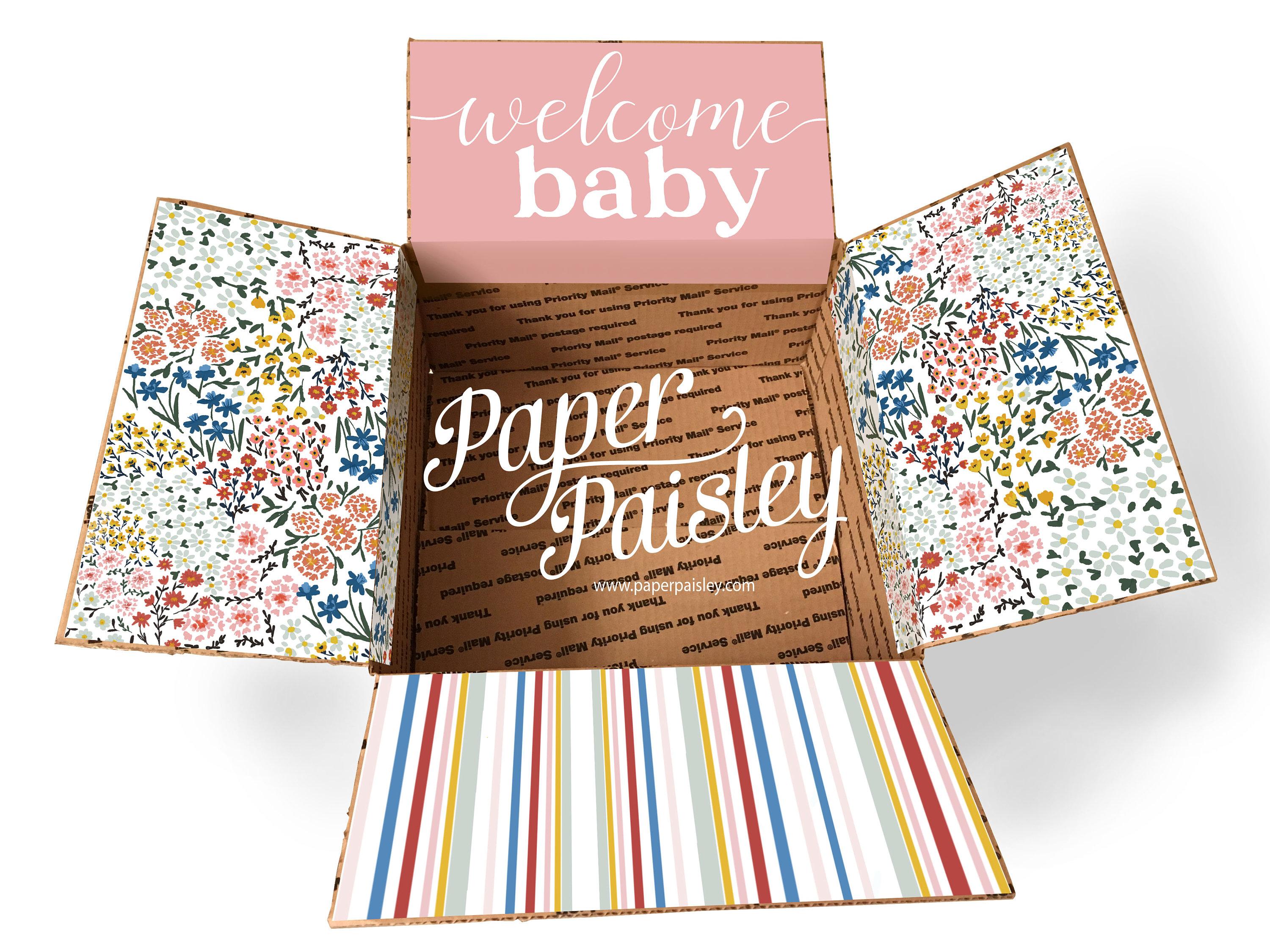 Care Package Sticker Kit Baby Girl/welcome baby/virtual baby | Etsy