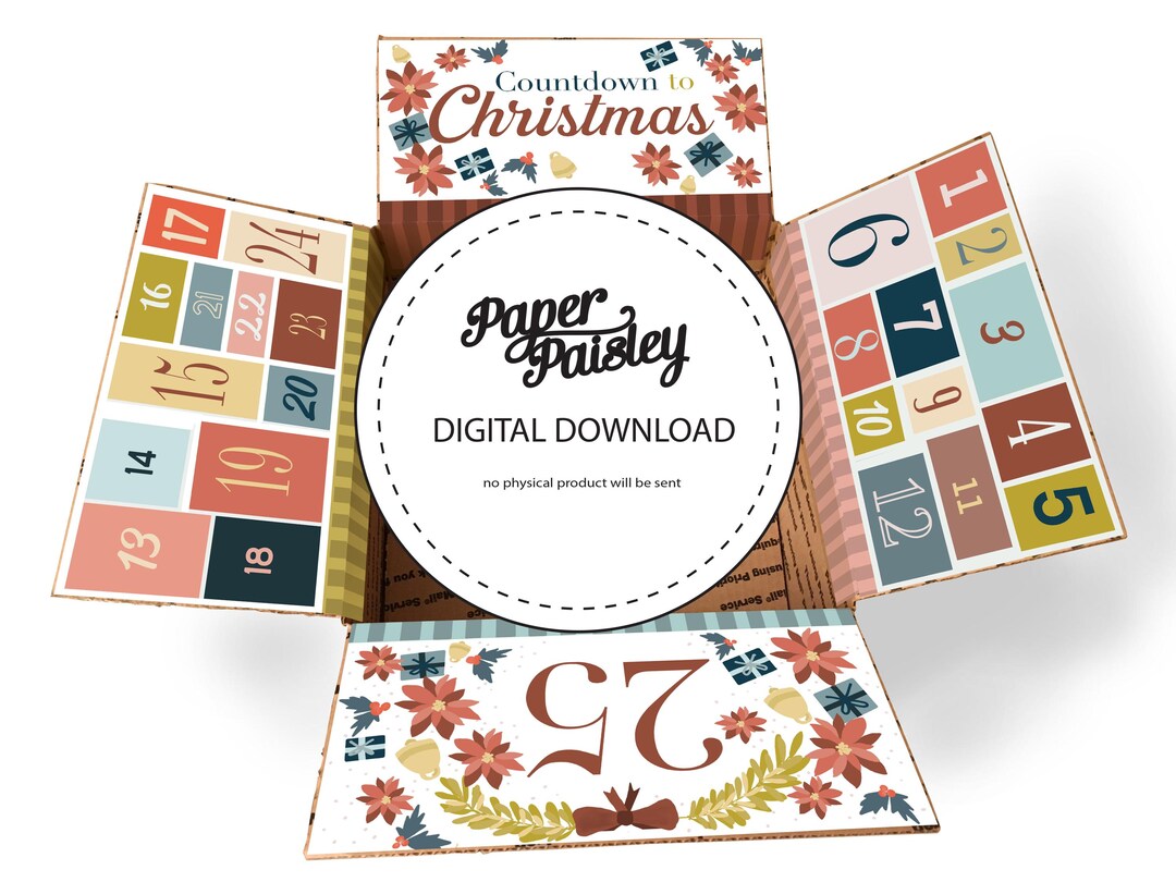 DIGITAL FILE - Instant Download Christmas Countdown Care Package ...