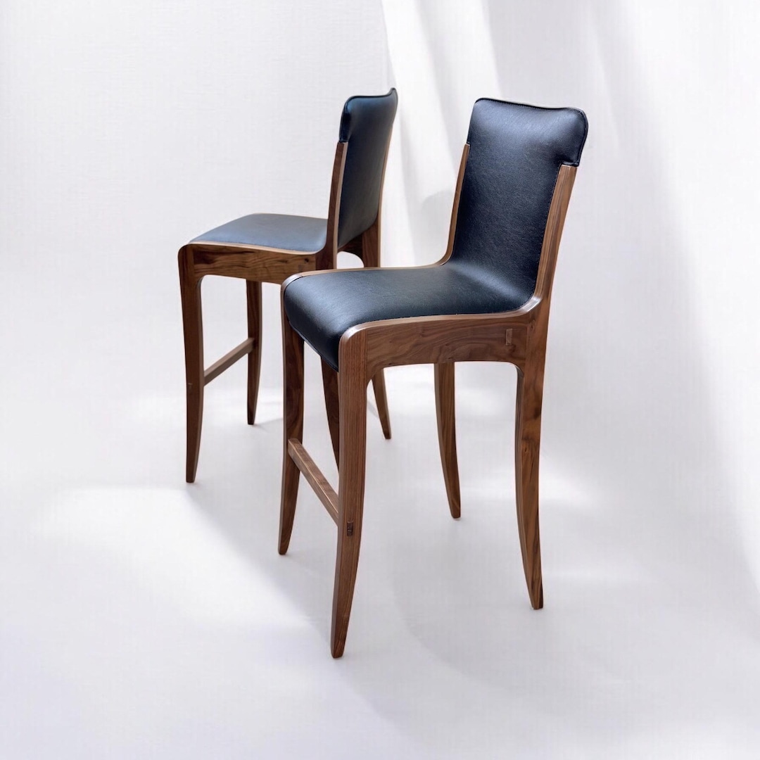 Custom Bar Stools - Hand Made Counter Stools - “emi Slim Tall Backrest ...