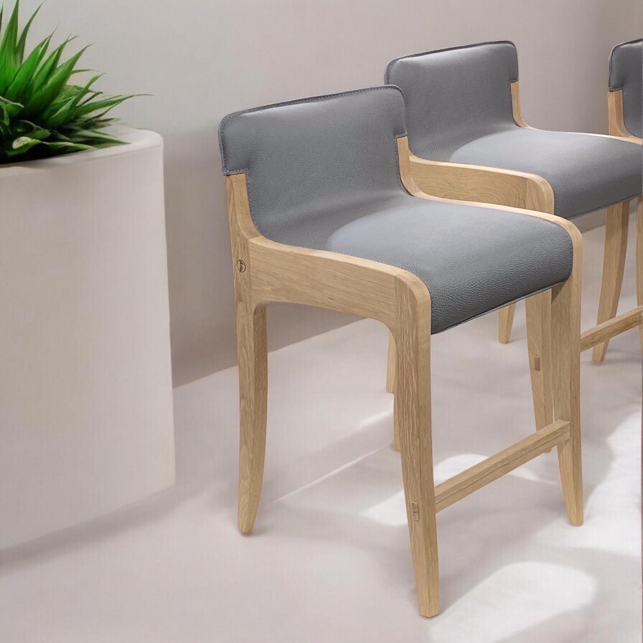 Custom Bar Stools -counter Stools - Handmade Emi Slim Low Back - Etsy