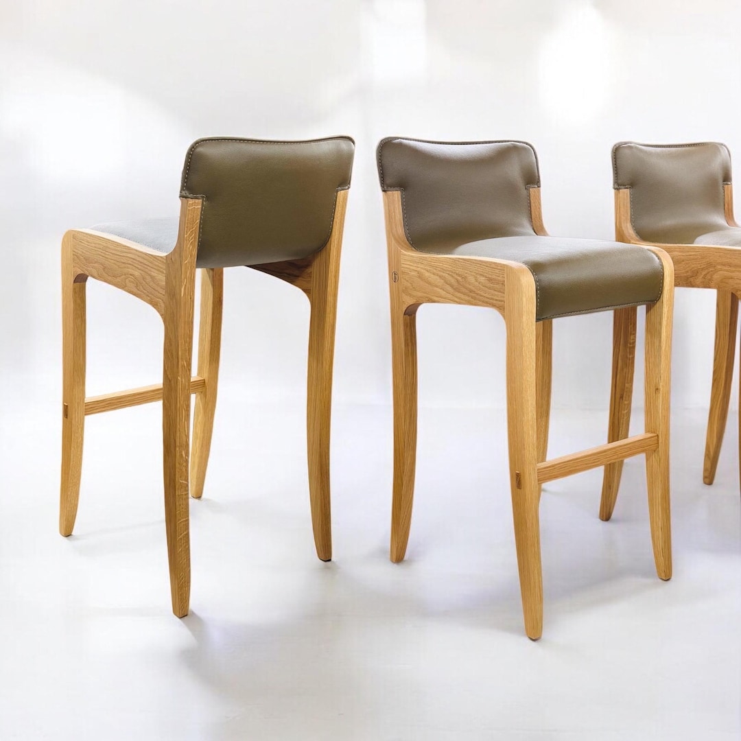 Custom Bar Stools -counter Stools - Handmade Emi Slim Low Back - Etsy