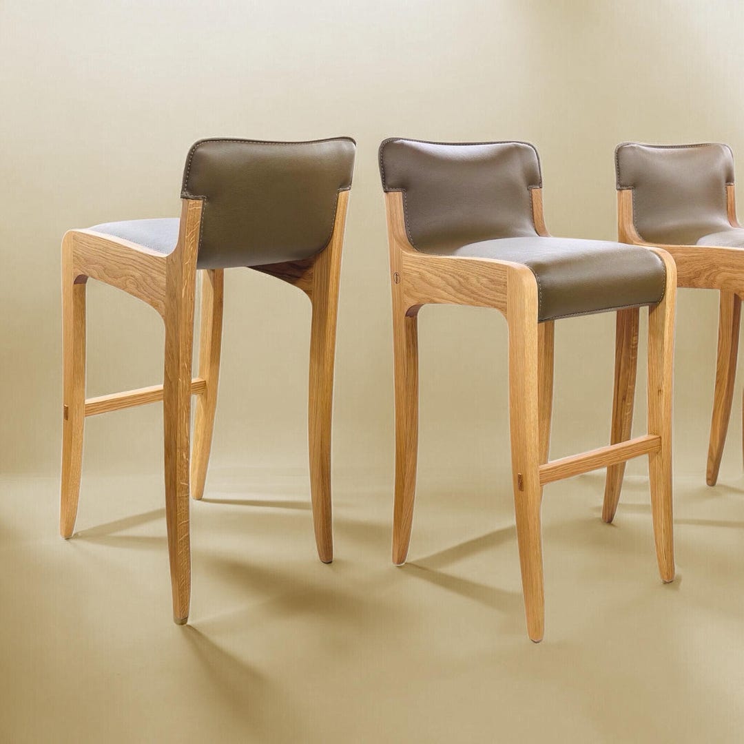Custom Bar Stools -counter Stools - Handmade Emi Slim Low Back - Etsy