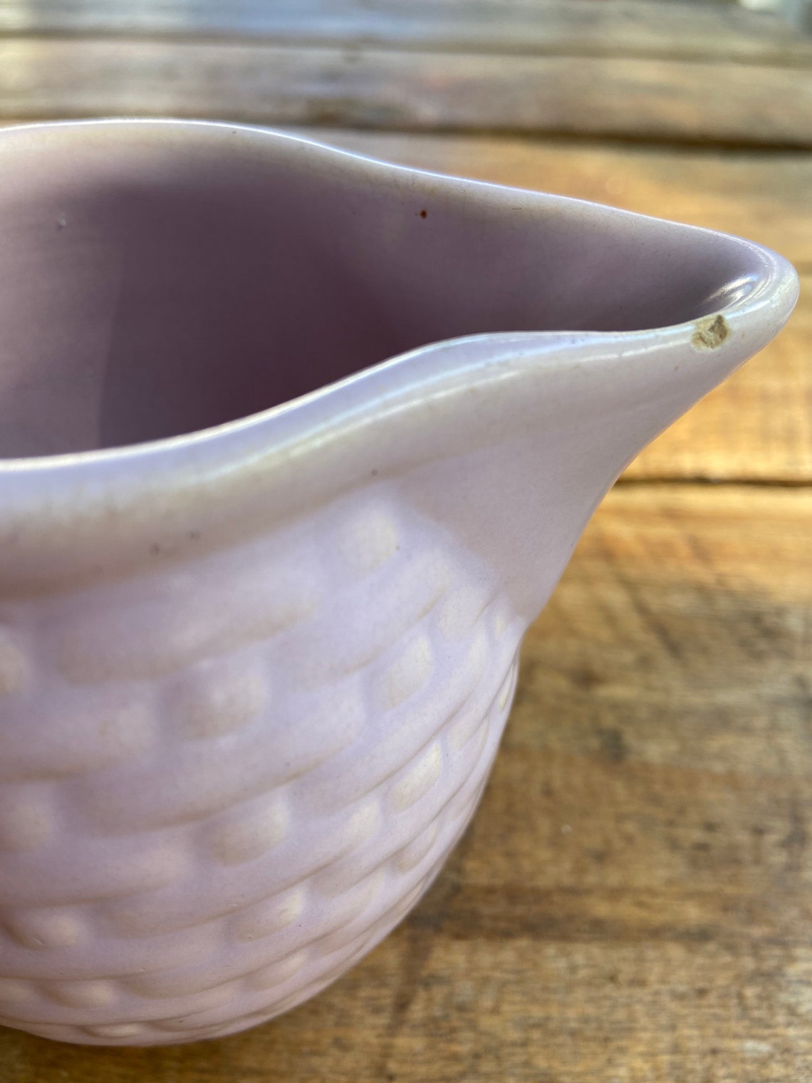Small Pink Weller Pierre Creamer, Weller Pottery, Weller Basket Weave ...