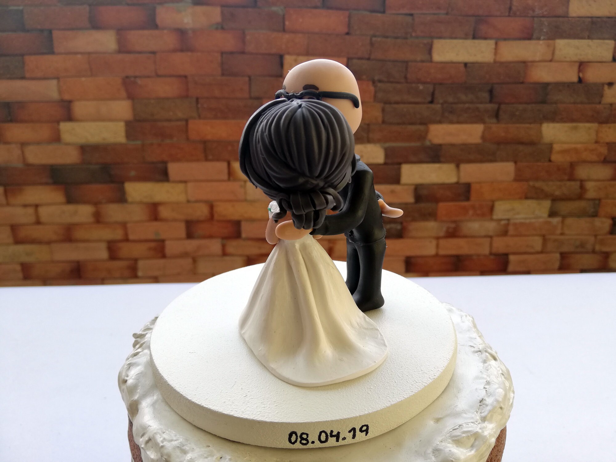 Chibi Wedding Cake Topper Anime Couple Bride and Groom With - Etsy