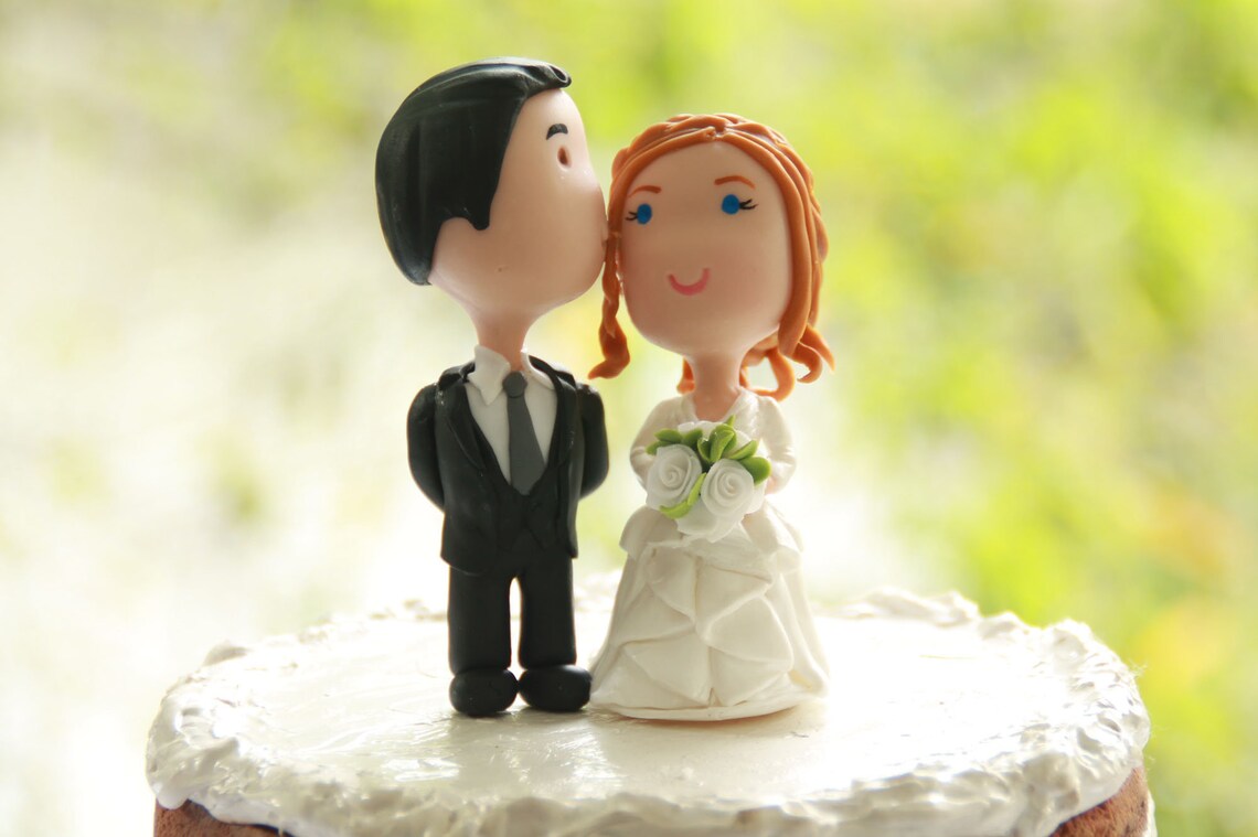 Chibi Wedding Cake Topper Anime Couple Bride and Groom Cake - Etsy