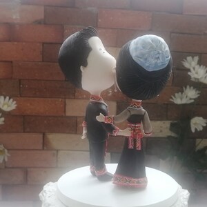Traditional Hmong Wedding Attire Bride and Groom Wedding Cake Topper - Etsy