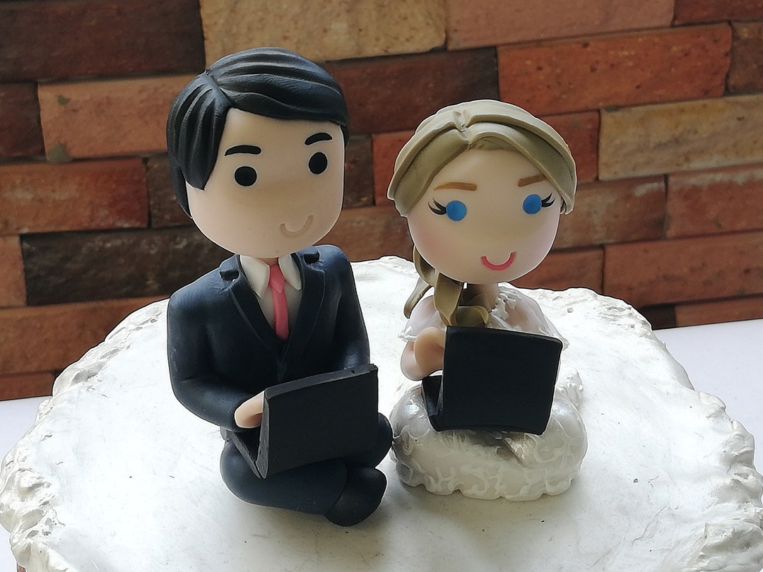 Chibi Wedding Cake Topper Gamer Pareja Jugadores Anime Pareja - Etsy