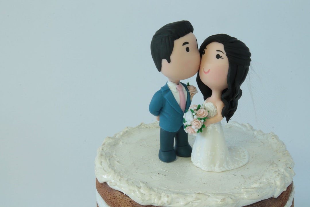 Chibi Wedding Cake Topper Anime Couple Bride and Groom Cake - Etsy