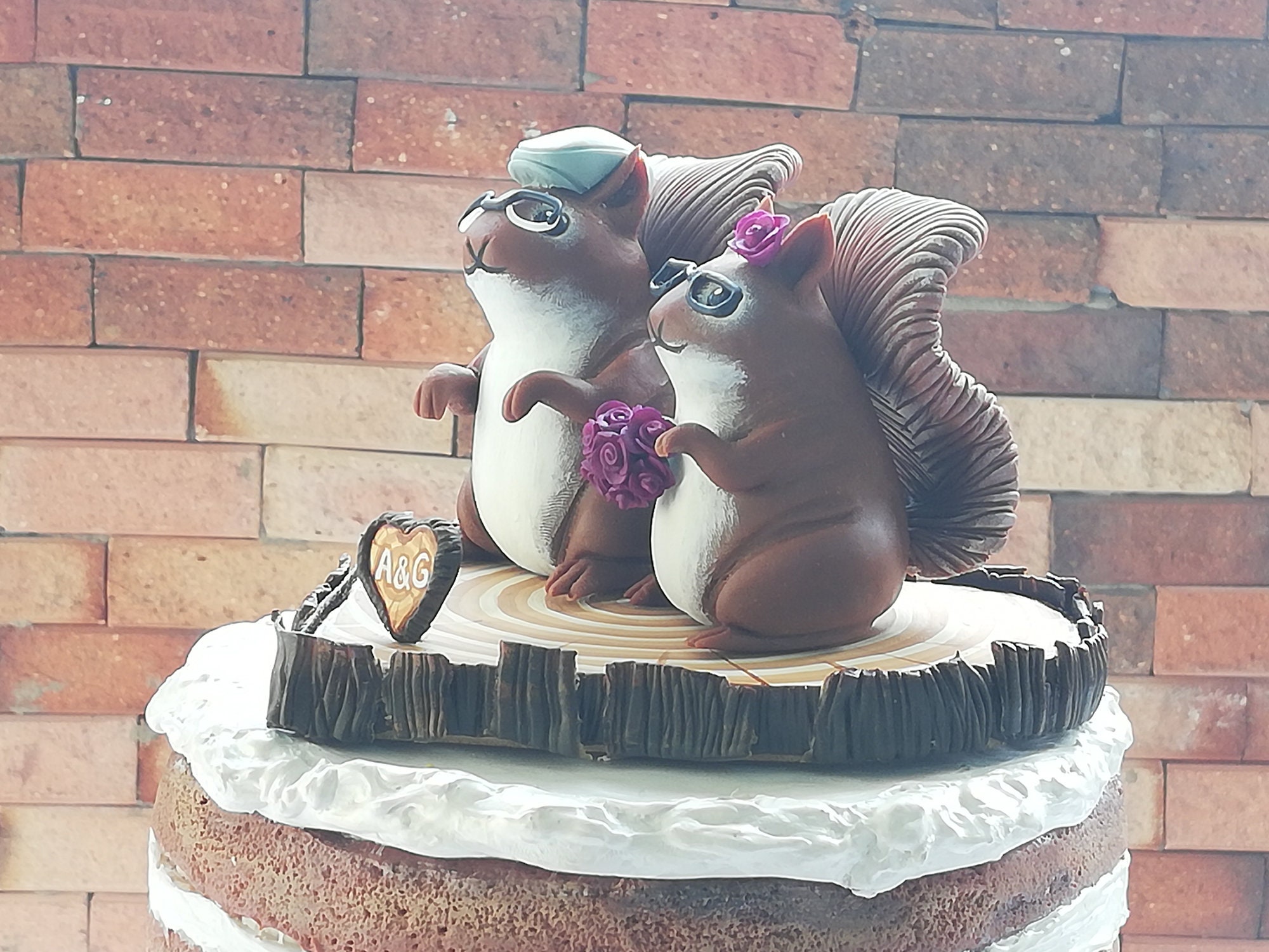 Custom Squirrel Cake Topper Wedding Squirrels Squirrel Cake - Etsy