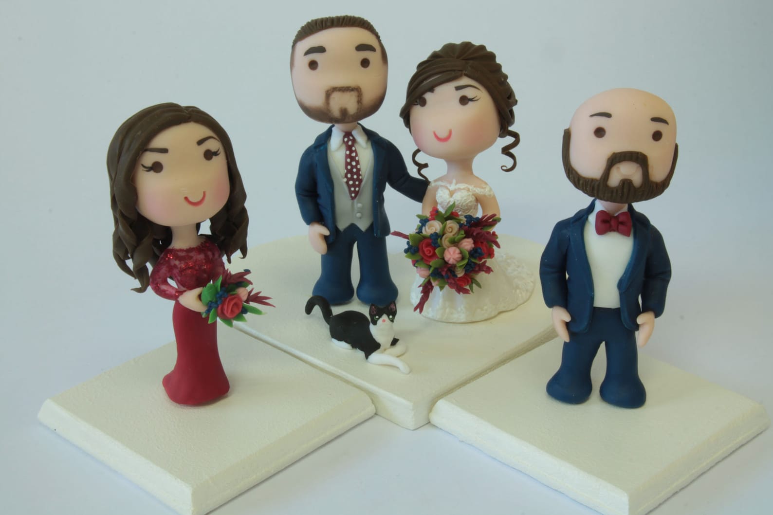 Chibi Wedding Cake Topper Anime Couple Bride and Groom - Etsy