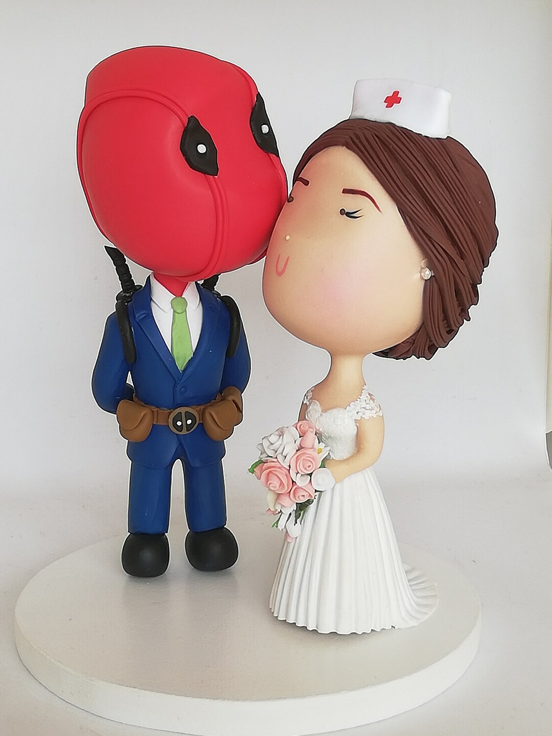 Topper De Pastel De Bodas De Superhéroe Personalizado Deadpool Novio Y ...