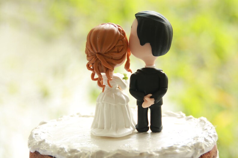Chibi Wedding Cake Topper Anime Couple Bride and Groom Cake - Etsy