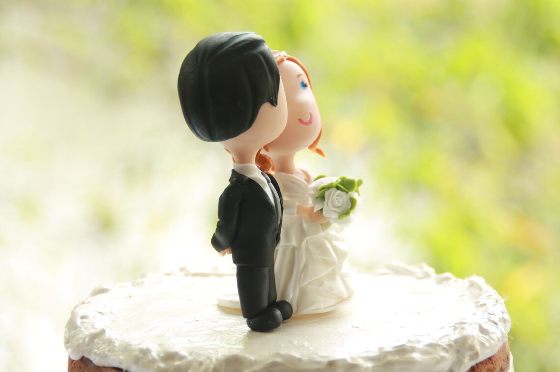 Chibi Wedding Cake Topper Anime Couple Bride and Groom Cake - Etsy