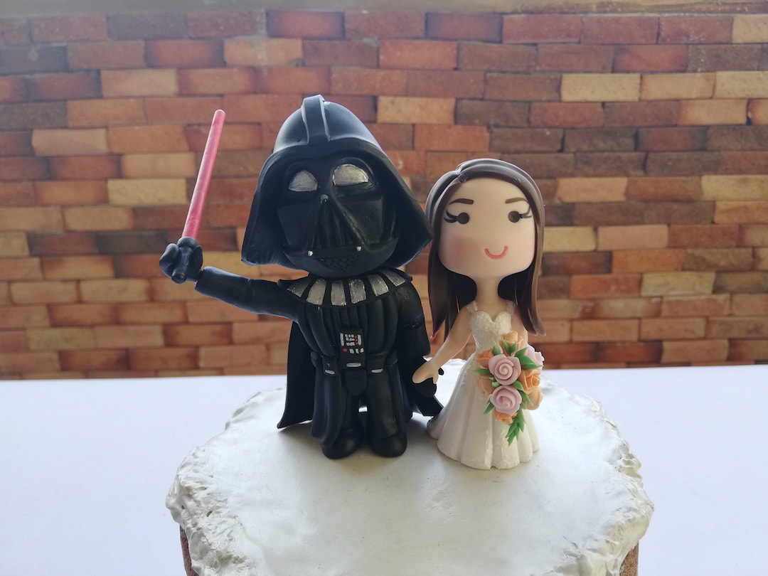 Chibi Wedding Cake Topper Darth Vader Star Wars Theme Anime Couple ...