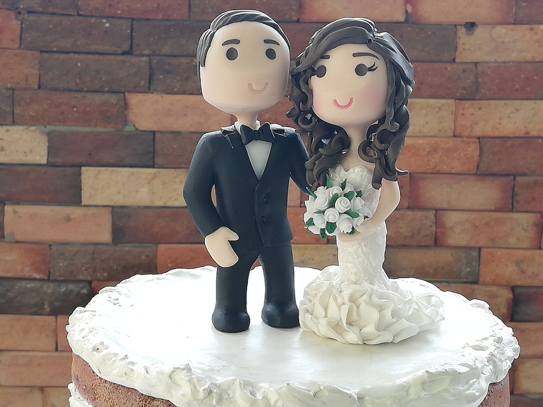 Chibi Wedding Cake Topper Anime Couple Bride and Groom Cake - Etsy