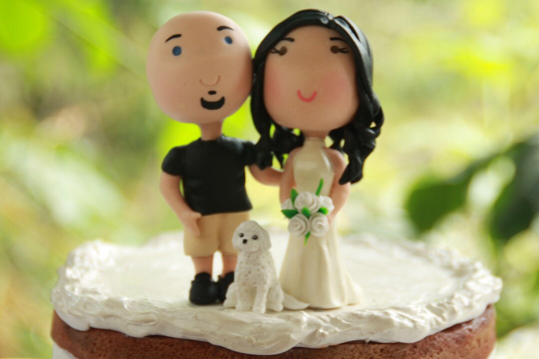 Chibi Wedding Cake Topper Anime Couple Bride and Groom - Etsy