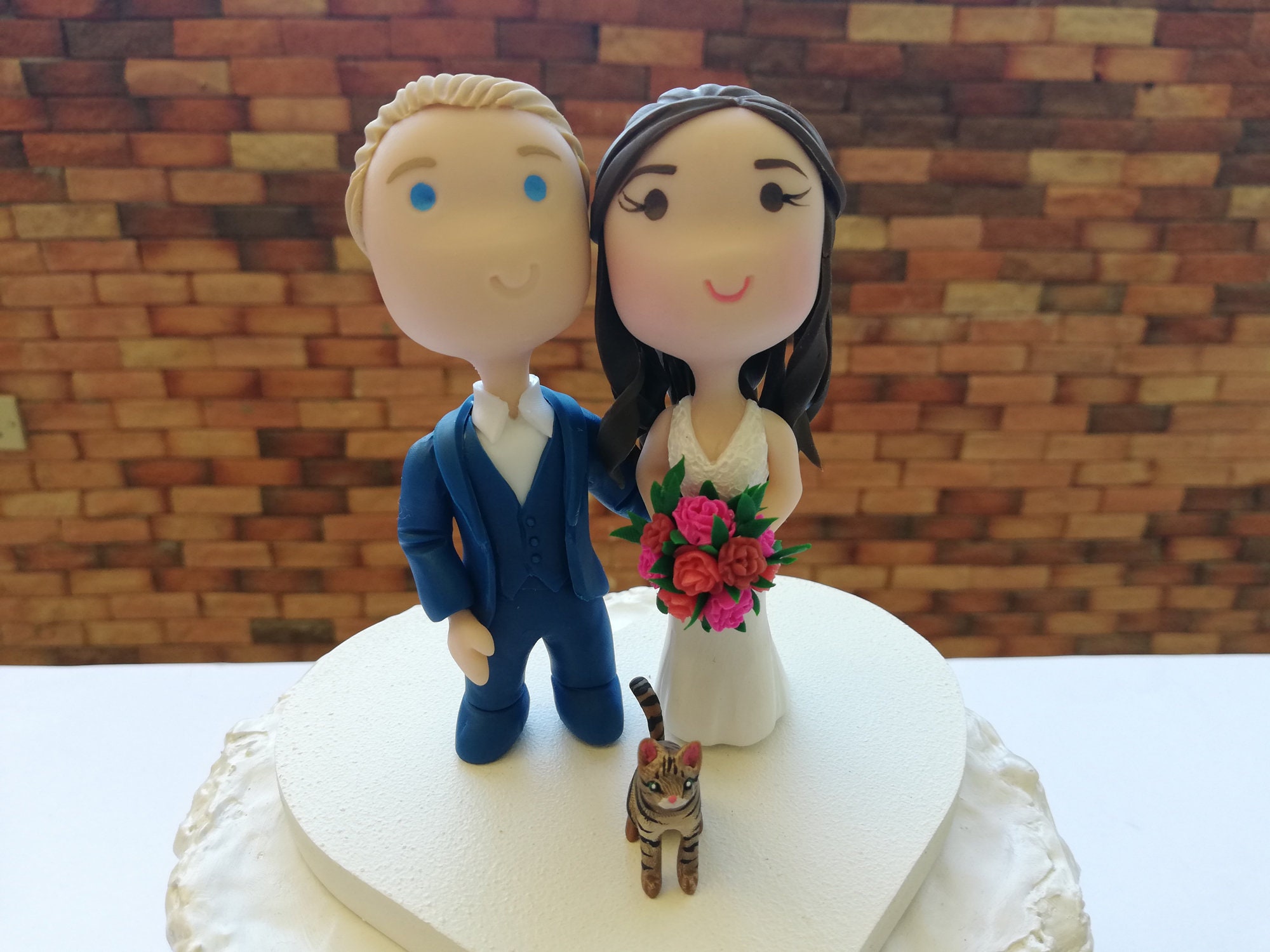 Paper & Party Supplies Chibi Wedding Cake Topper Anime Couple Bride and ...