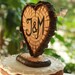 Rustic Wedding Cake Topper Letter J & M Personalized Cake - Etsy