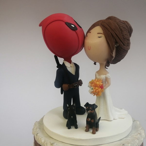 Deadpool Wedding Cake Topper - Etsy