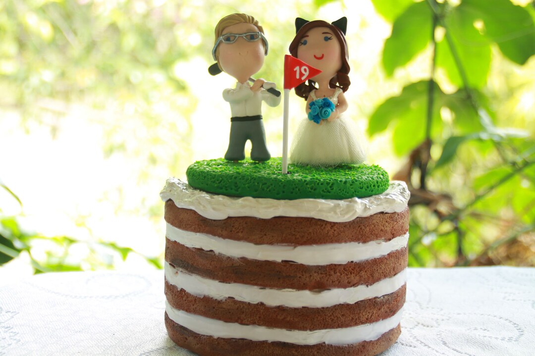 Golf Cake Topper Chibi Wedding Cake Topper Theme Anime Couple - Etsy