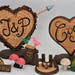 Rustic Wedding Cake Topper Letter J & M Personalized Cake - Etsy