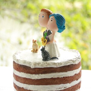 Chibi Wedding Cake Topper Anime Couple Bride and Groom Figurines ...