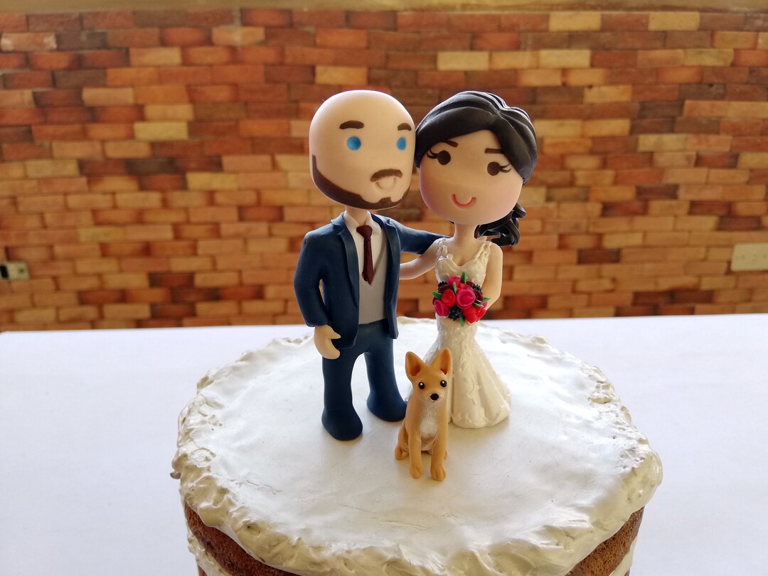 Chibi Wedding Cake Topper Anime Couple Bride and Groom Groom - Etsy