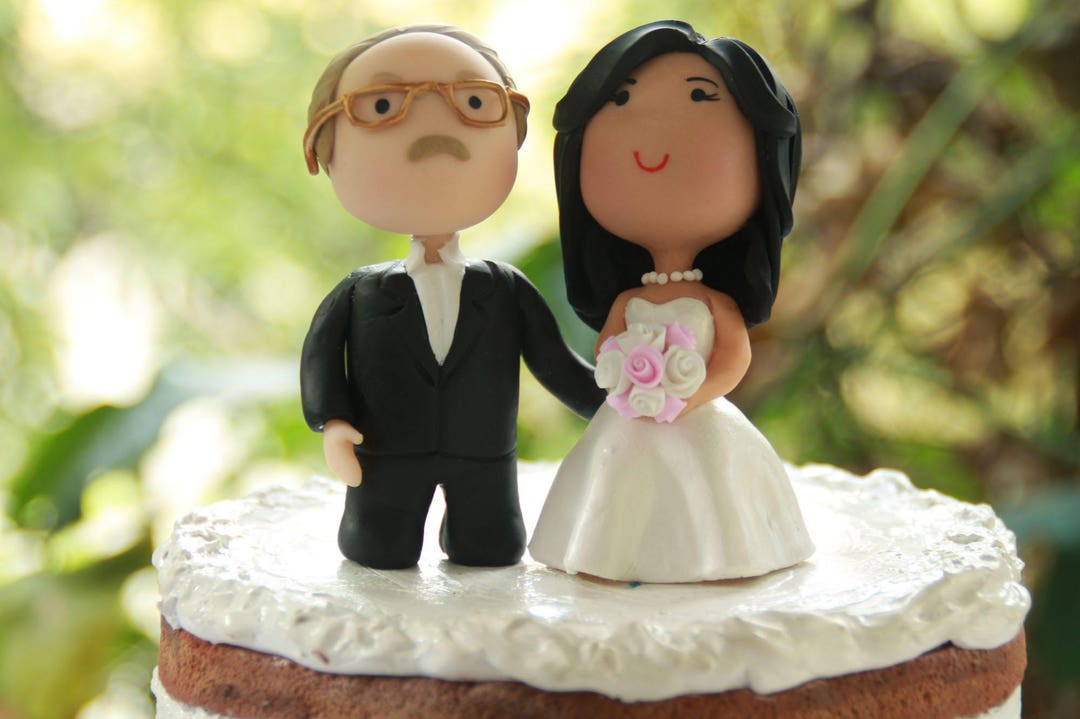 Chibi Wedding Cake Topper Anime Couple Bride and Groom Cake Topper ...
