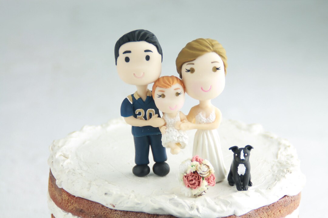 Chibi Wedding Cake Topper Anime Couple Bride and Groom Figurines ...