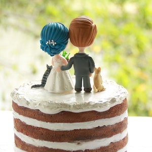 Chibi Wedding Cake Topper Anime Couple Bride and Groom Figurines ...