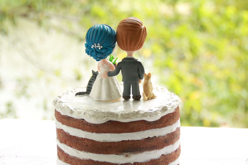 Chibi Wedding Cake Topper Anime Couple Bride and Groom | Etsy