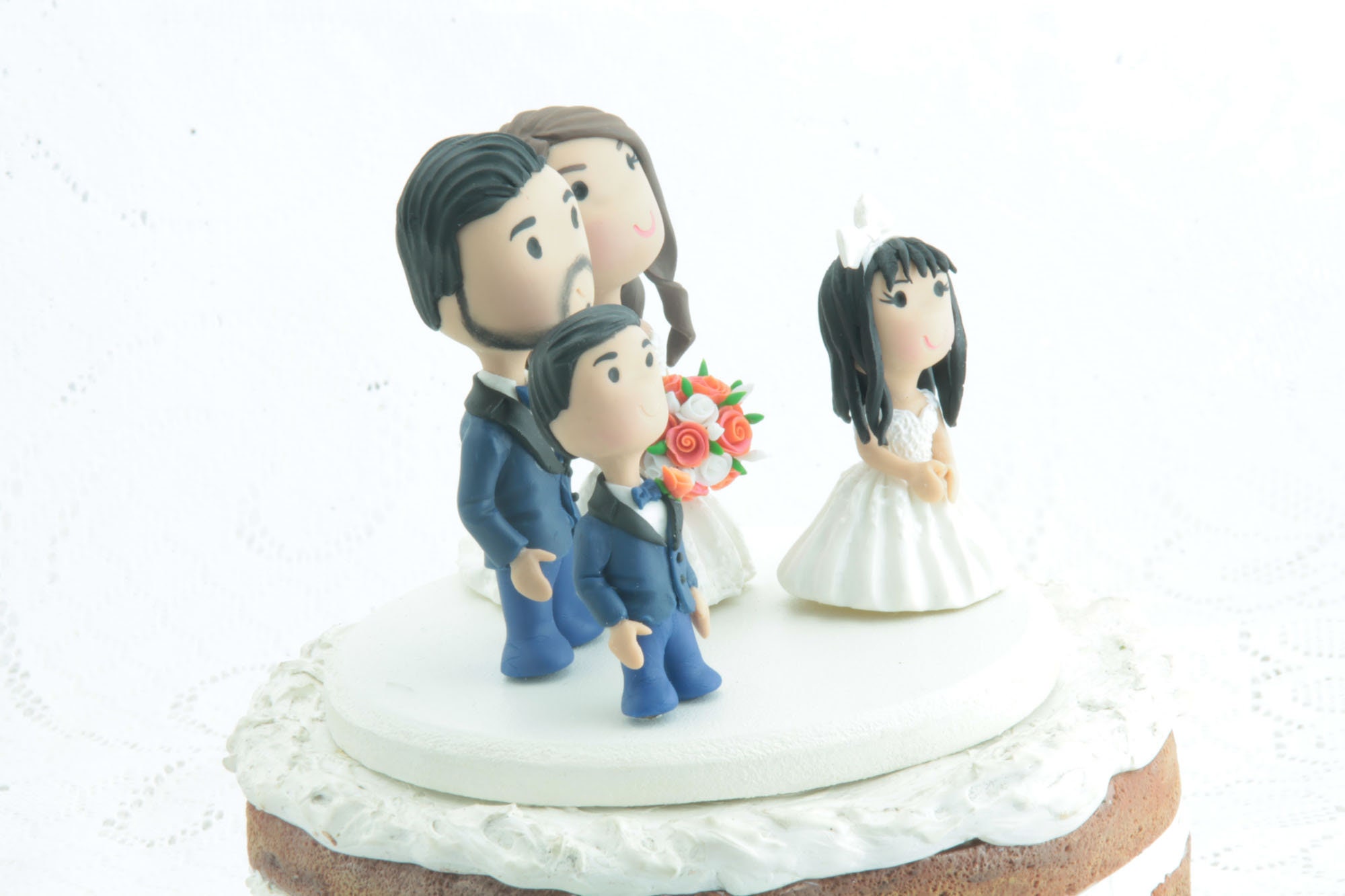 Chibi Wedding Cake Topper Anime Couple Bride and Groom | Etsy