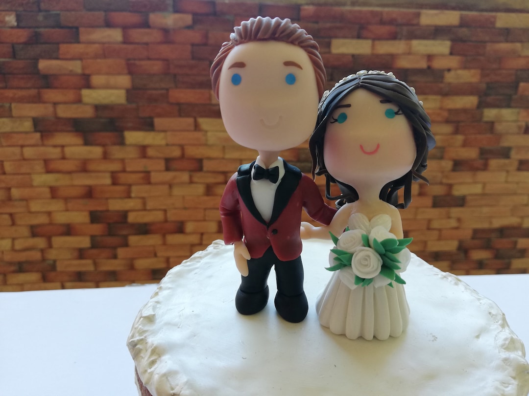 Chibi Wedding Cake Topper Anime Couple Bride and Groom Cake Topper ...