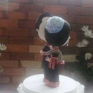 Traditional Hmong Wedding Attire Bride and Groom Wedding Cake Topper - Etsy