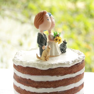 Chibi Wedding Cake Topper Anime Couple Bride and Groom Figurines ...