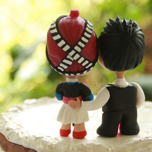 Hmong Chibi Wedding Cake Topper Anime Couple Bride and Groom Figurines ...