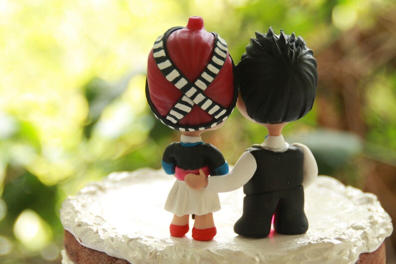 Hmong Chibi Wedding Cake Topper Anime Couple Bride and Groom - Etsy