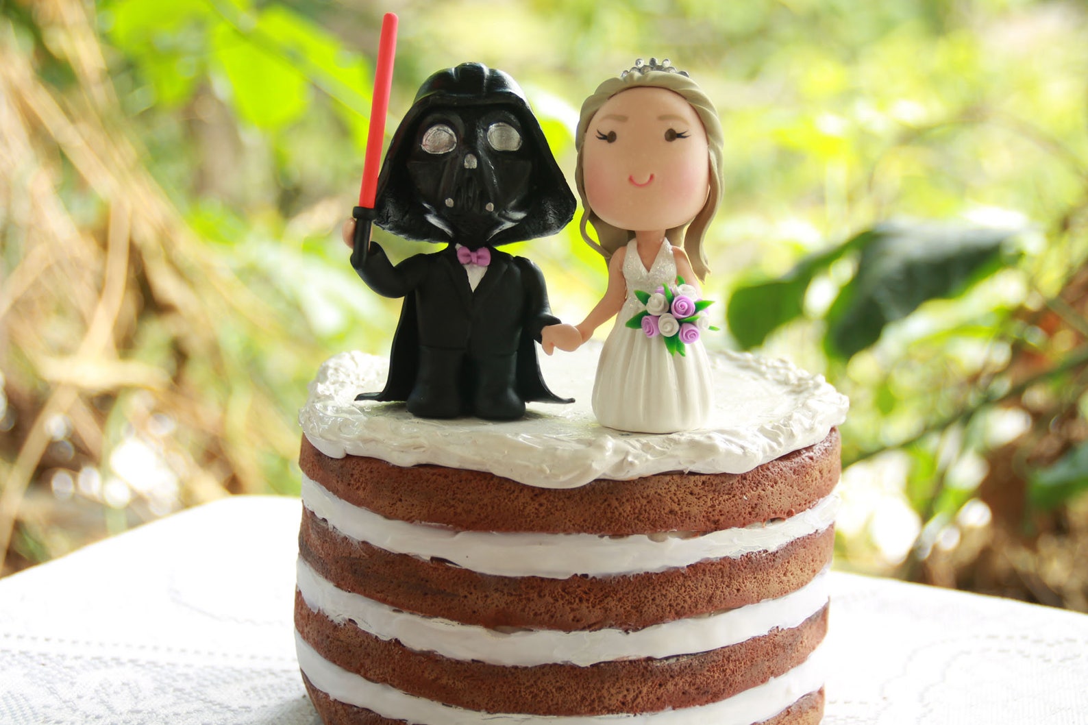 Chibi Wedding Cake Topper Darth Vader Star Wars Theme Anime - Etsy