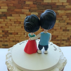Personalized Korean Chibi Wedding Cake Topper Anime Couple Bride and ...